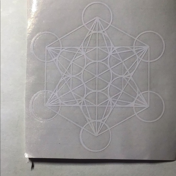 Other | 4 Metatrons Cube White Vinyl Sticker | Poshmark